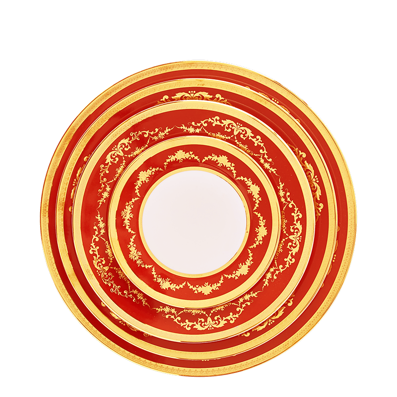 Hire Imperial Red Plates set - Options