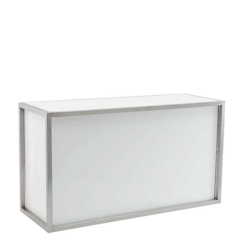 Hire Unico Rectangular Bar with Stainless Steel Frame Hire - Options