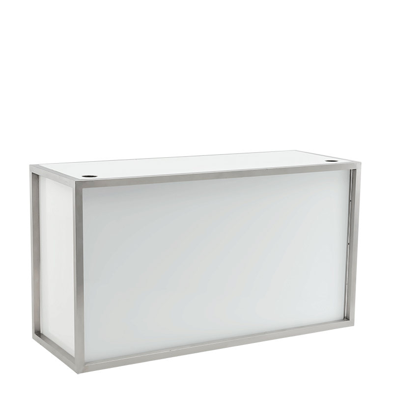 Hire Unico Rectangular DJ Booth with Stainless Steel Frame Hire - Options