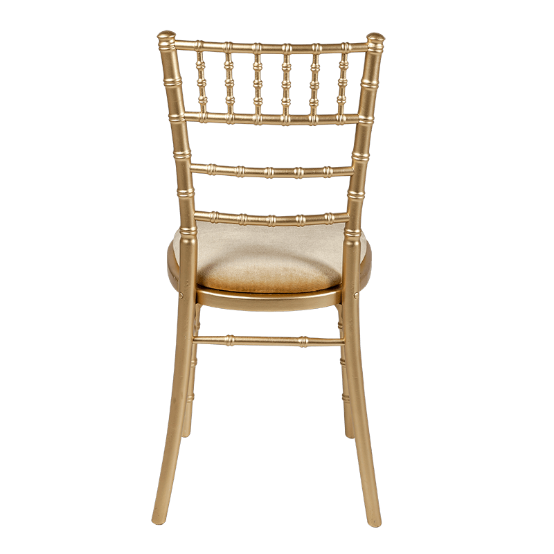 Hire Bamboo Chair in Gold with Gold Velvet Seat Pad - Options
