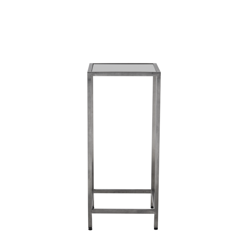 Hire Unico Square Poseur Table - Stainless Steel Frame - White Top ...