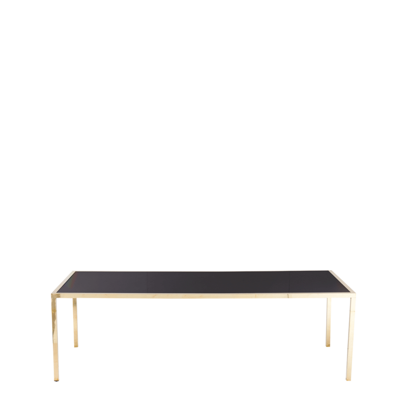 Hire Unico 8"x4" Dining Table with Gold Frame and Black Top - Options