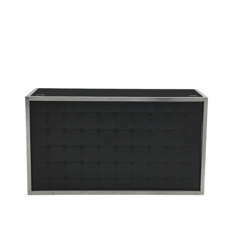 Hire Unico DJ Booth - Steel Frame - Black Upholstered Panels - Options