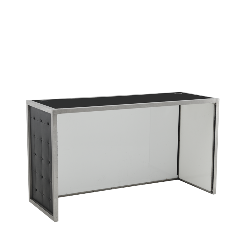Hire Unico DJ Booth - Steel Frame - Black Upholstered Panels - Options