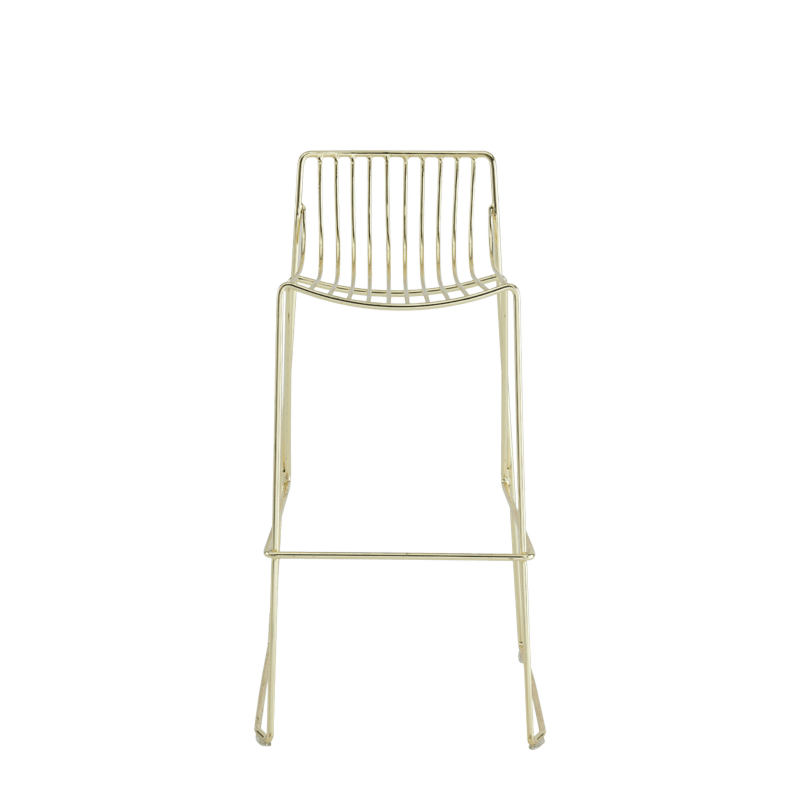 Hire Gianni Square Bar Stool in Gold - Options