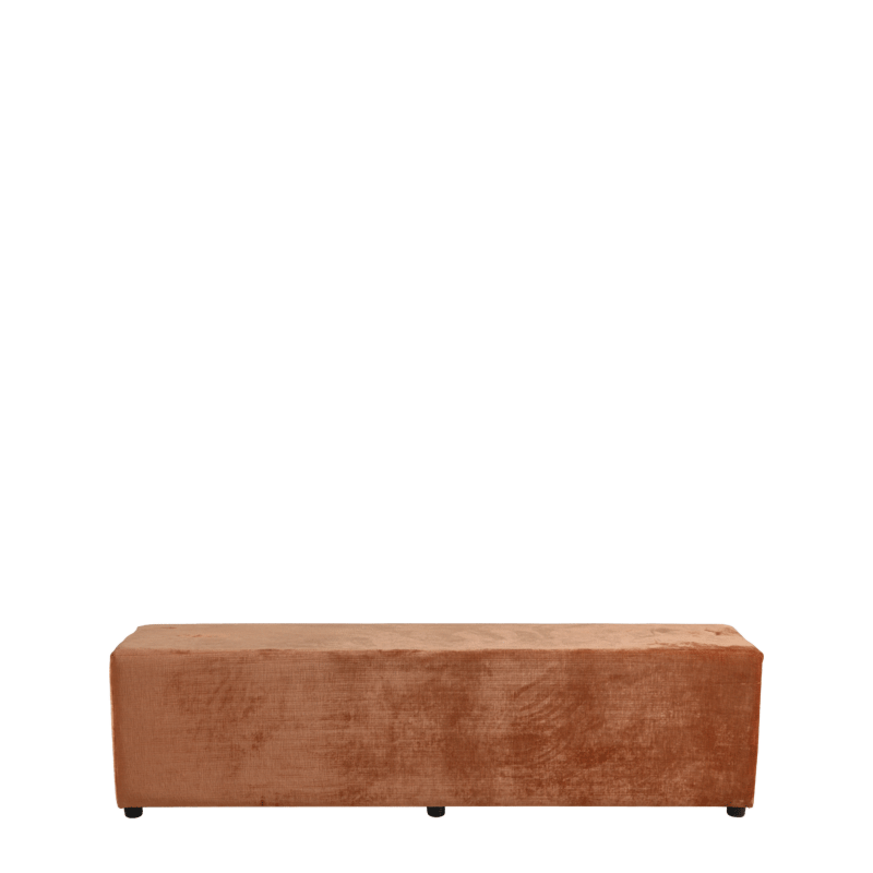 Hire Rochelle Bench in Orange Velvet - Options
