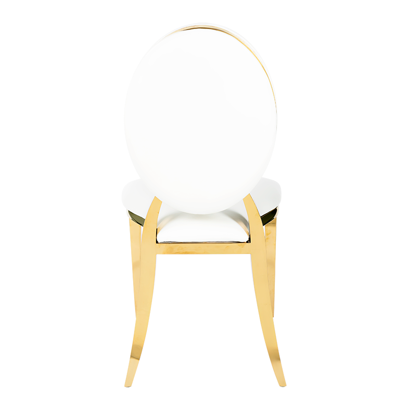 Hire Divine Gold Chair with white and back back - Options