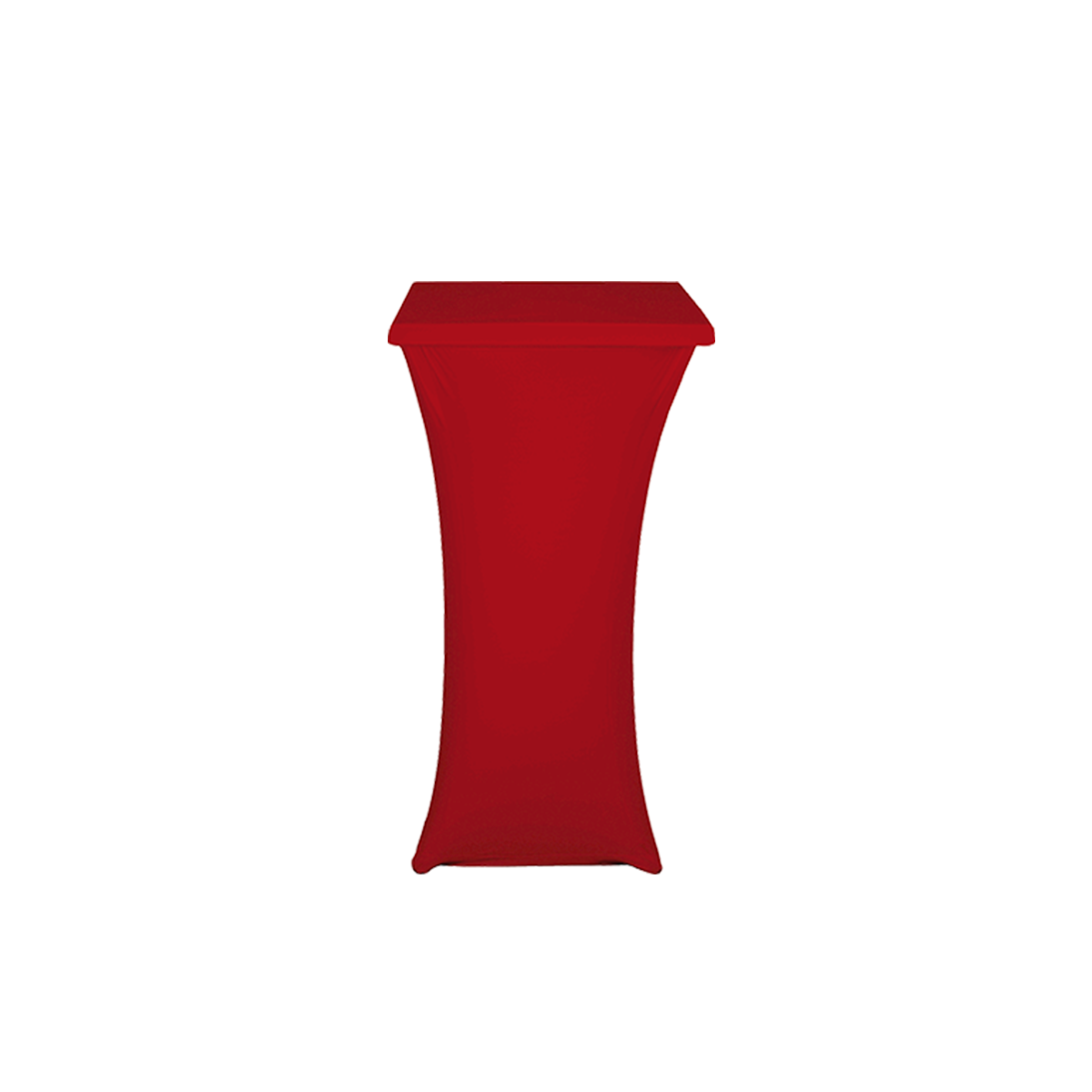 Square Steel Poseur Table with Red Cover 60 X 60 cm H 111cm Hire ...