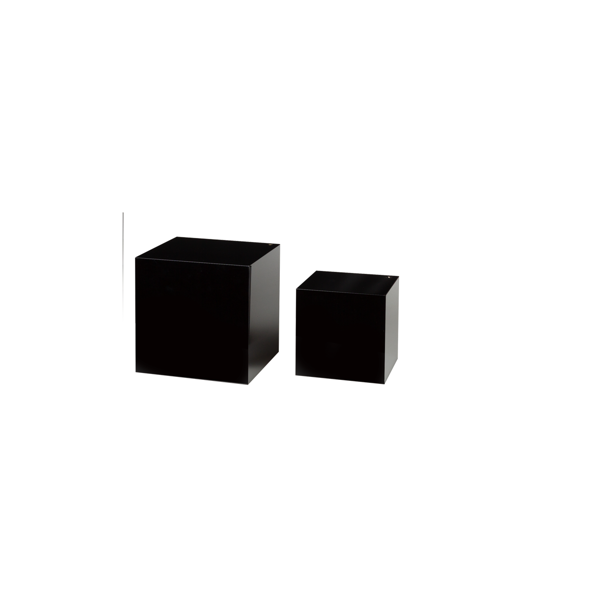 Set Of 3 Black Cube Risers Hire | Options Greathire London