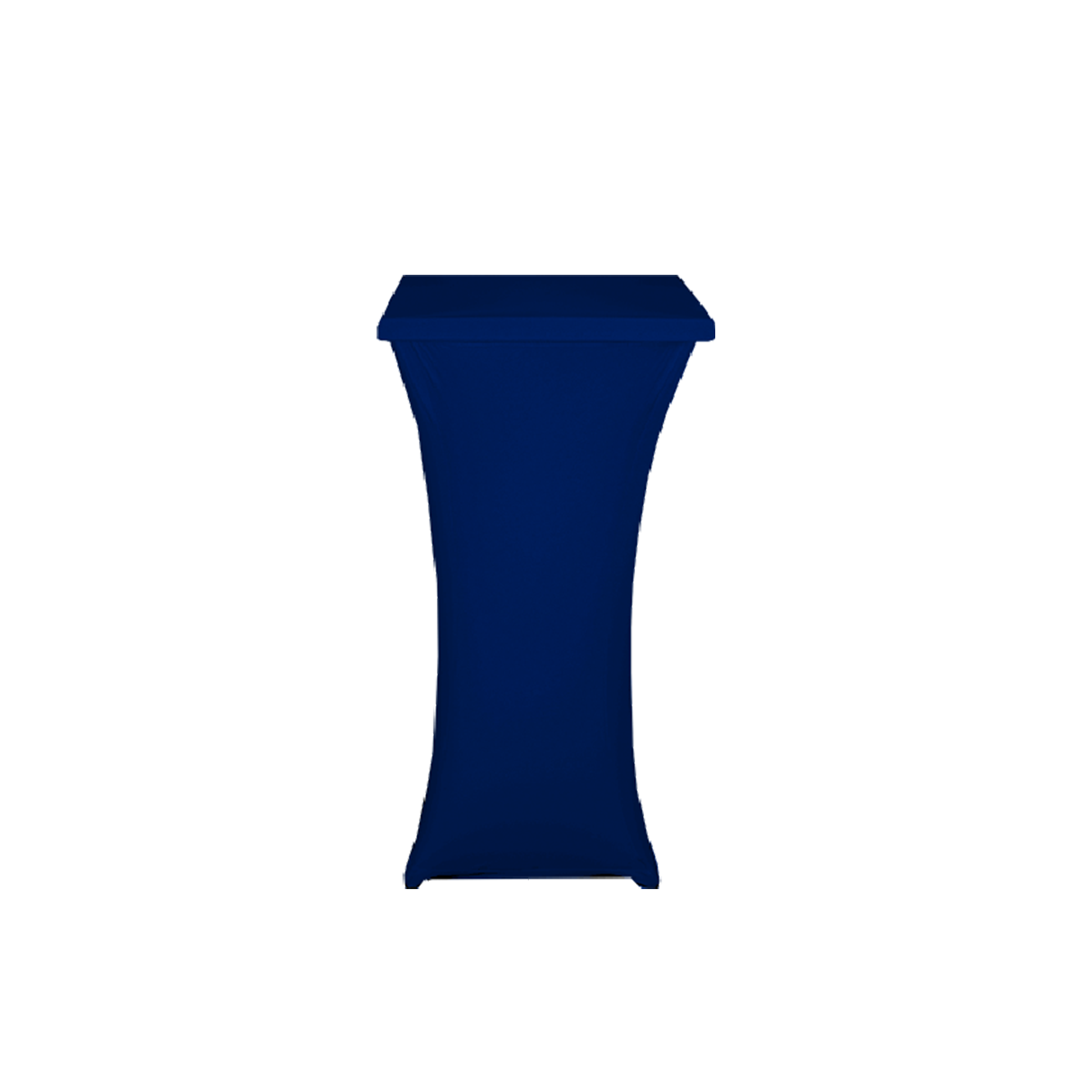 Square Steel Poseur Table with Blue Cover 60 X 60 cm H 111 cm Hire ...