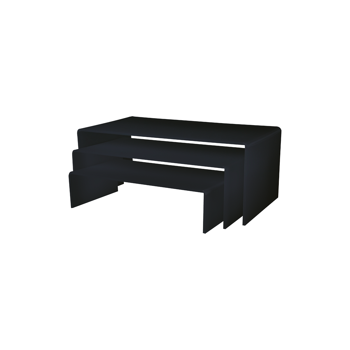 Set Of 3 Nested Black Risers Hire | Options Greathire London