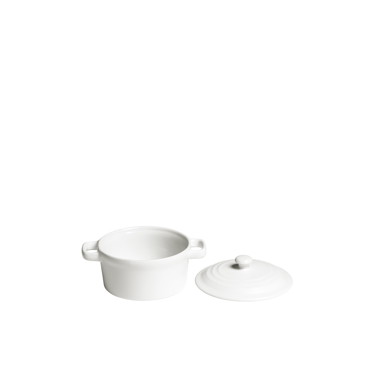Individual Cooking Pot White and Its Top Ø 10 cm 25 cl Hire | Options ...