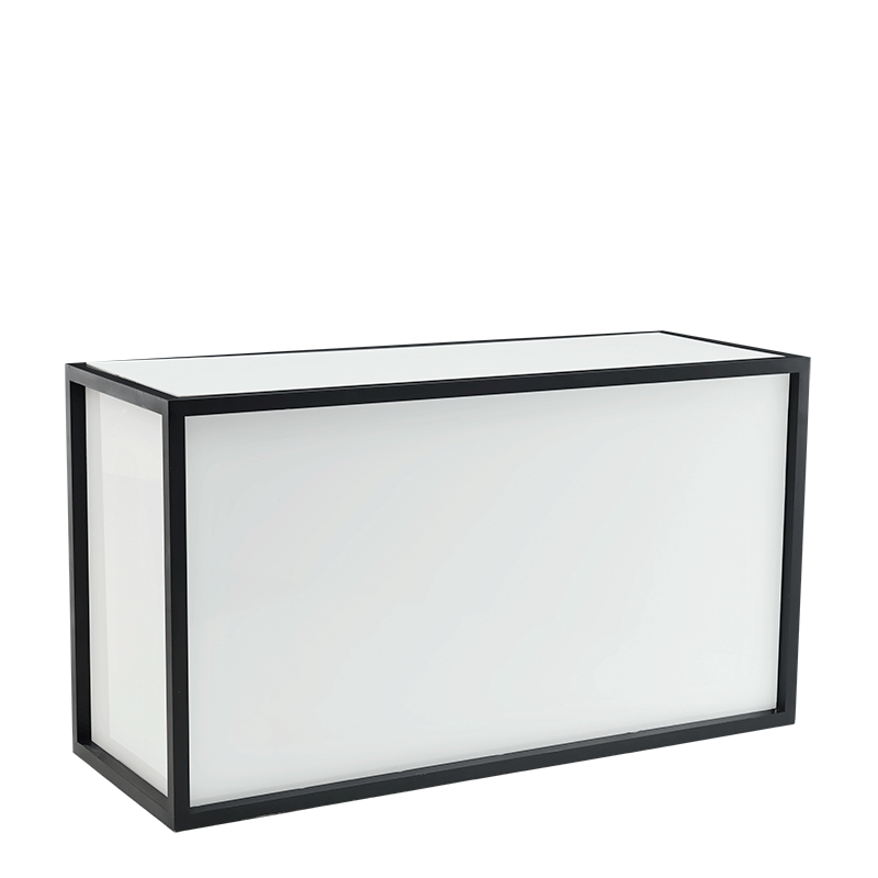 Unico Rectangular Bar with Black Frame and Coloured Panels Hire ...
