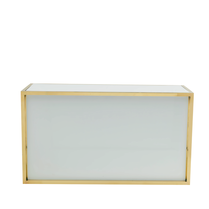Unico Rectangular Bar with Gold Frame and Coloured Panels Hire ...