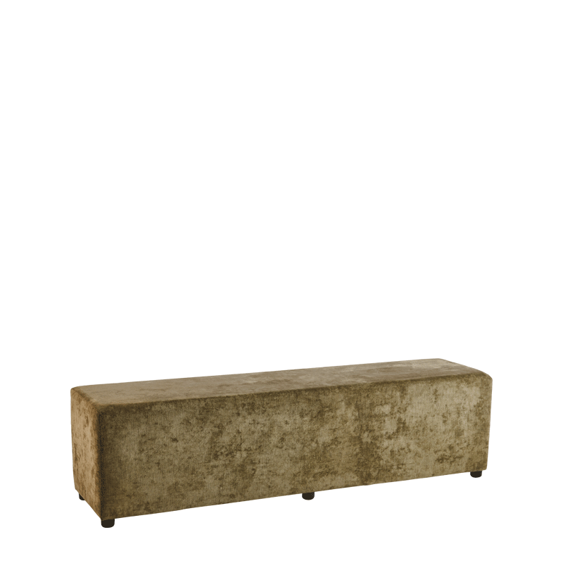Rochelle Bench in Taupe Velvet Hire | Options Greathire London