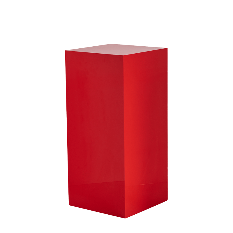 Seattle Plinth in Red L 18" x W 18" x H 40" Hire | Options Greathire London