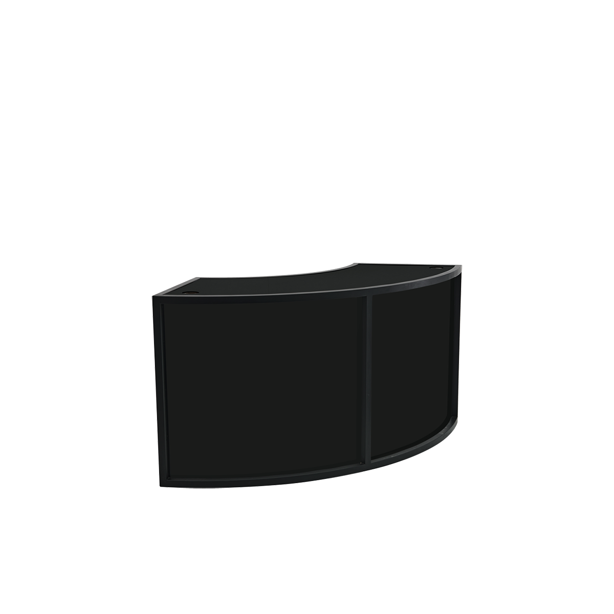 Unico Curved DJ Booth with Black Frame Hire Hire | Options Greathire London