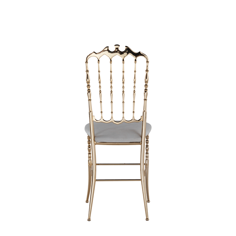 Napoleon Chair in Gold with White Seat Pad Hire | Options Greathire London