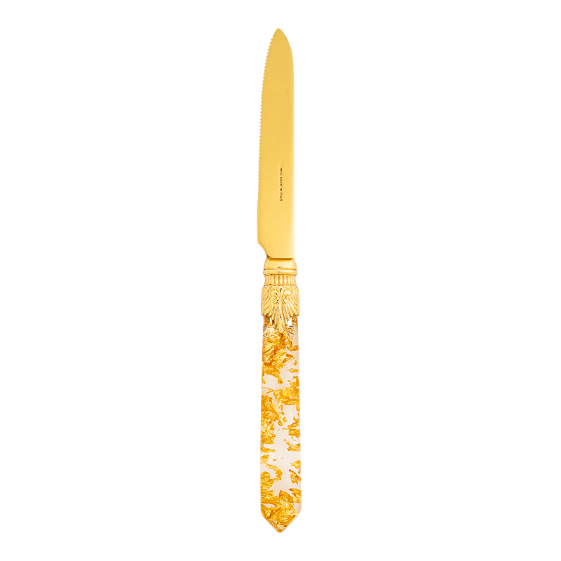 Gold confetti table knife Hire | Options Greathire London